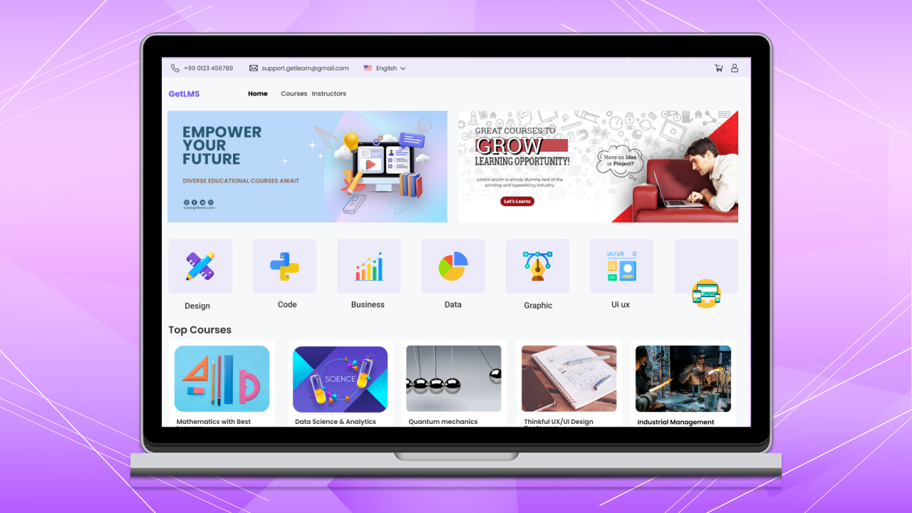 GetLMS Multi Instructor - Learning Management System With Laravel Admin Panel by getbuildfirst